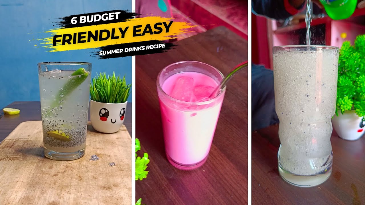 6 Budget Friendly Easy Summer Drinks Recipe | How to make Homemade ...