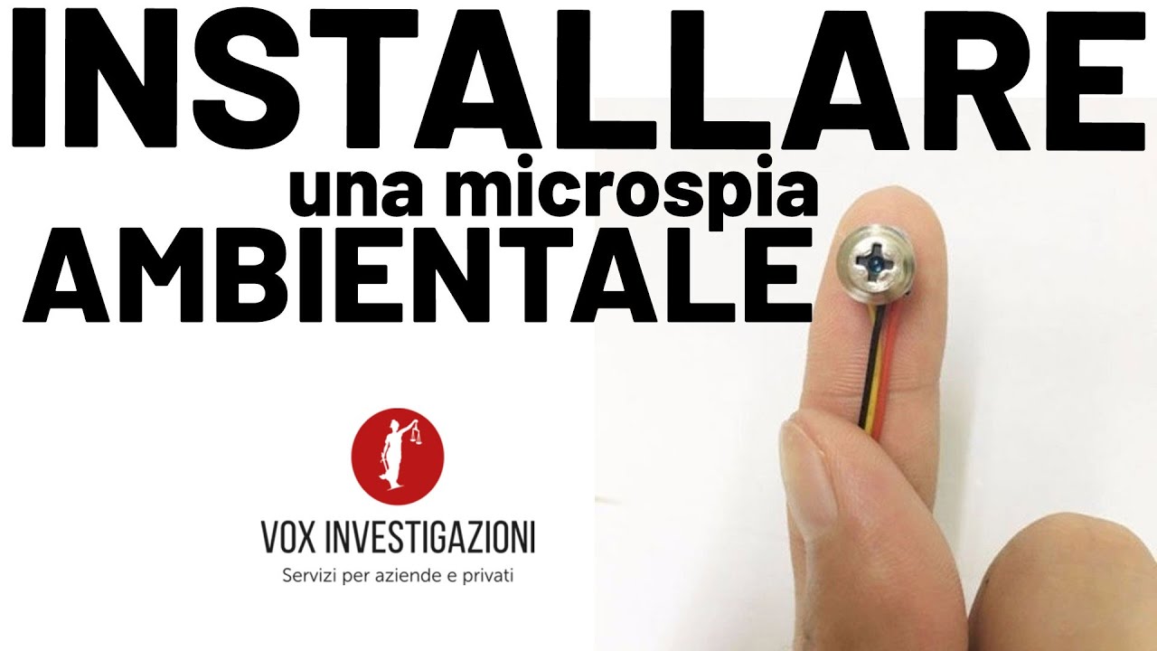 Installare una microspia ambientale - YouTube