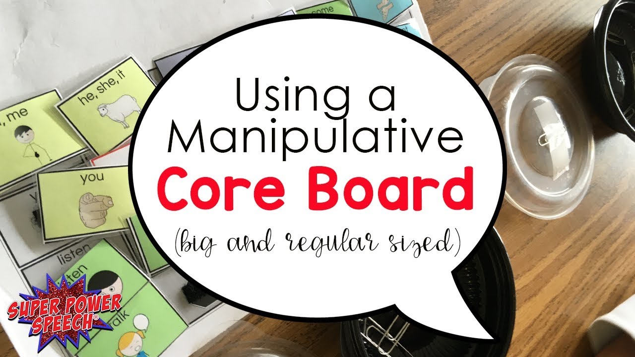 Using a manipulative core board (big and binder sized) - YouTube