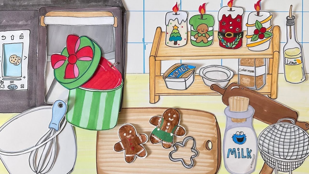 [🫧Paper DIY🫧]🎄Santa's Secret Delivery: Ingredients for Gingerbread 🎄 ...