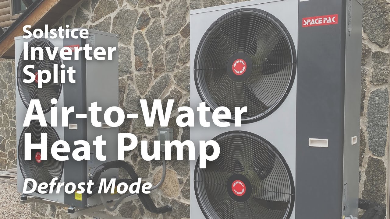 Cold Climate Split-System Air-to-Water Heat Pump in Defrost Mode - YouTube