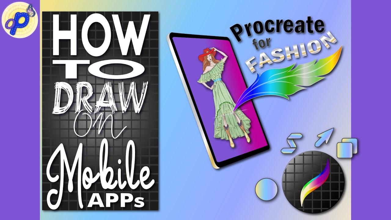 Procreate: How to Draw Fashion Outfit, create pattern and background ...