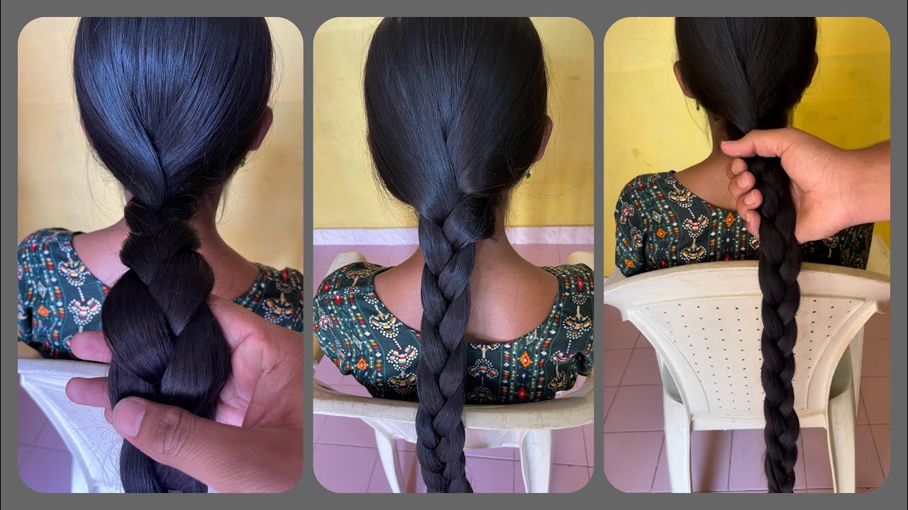 Unbraiding and playing with beautiful silky long braid || New Rapunzel ...