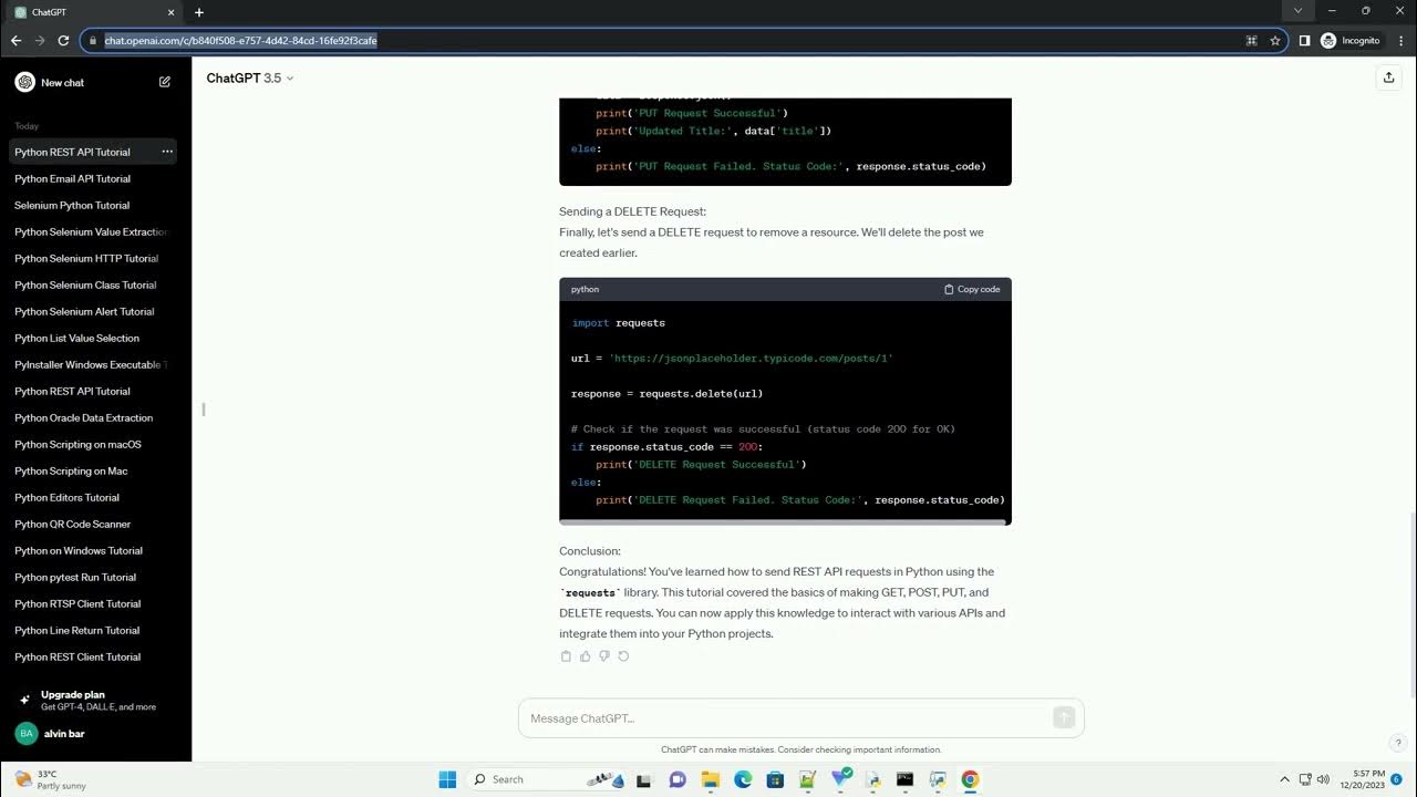 python send rest api request - YouTube