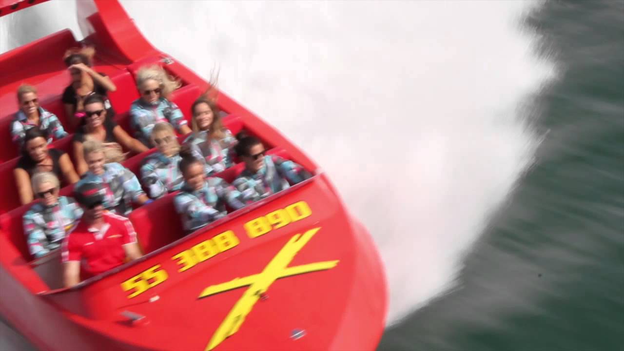 Jet Boat Extreme with MAXIM Australian Swimwear Model Search onboard ...