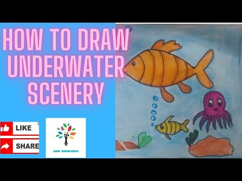 How To Draw Underwater SceneryIIStep by Step Underwater sceneryII ...