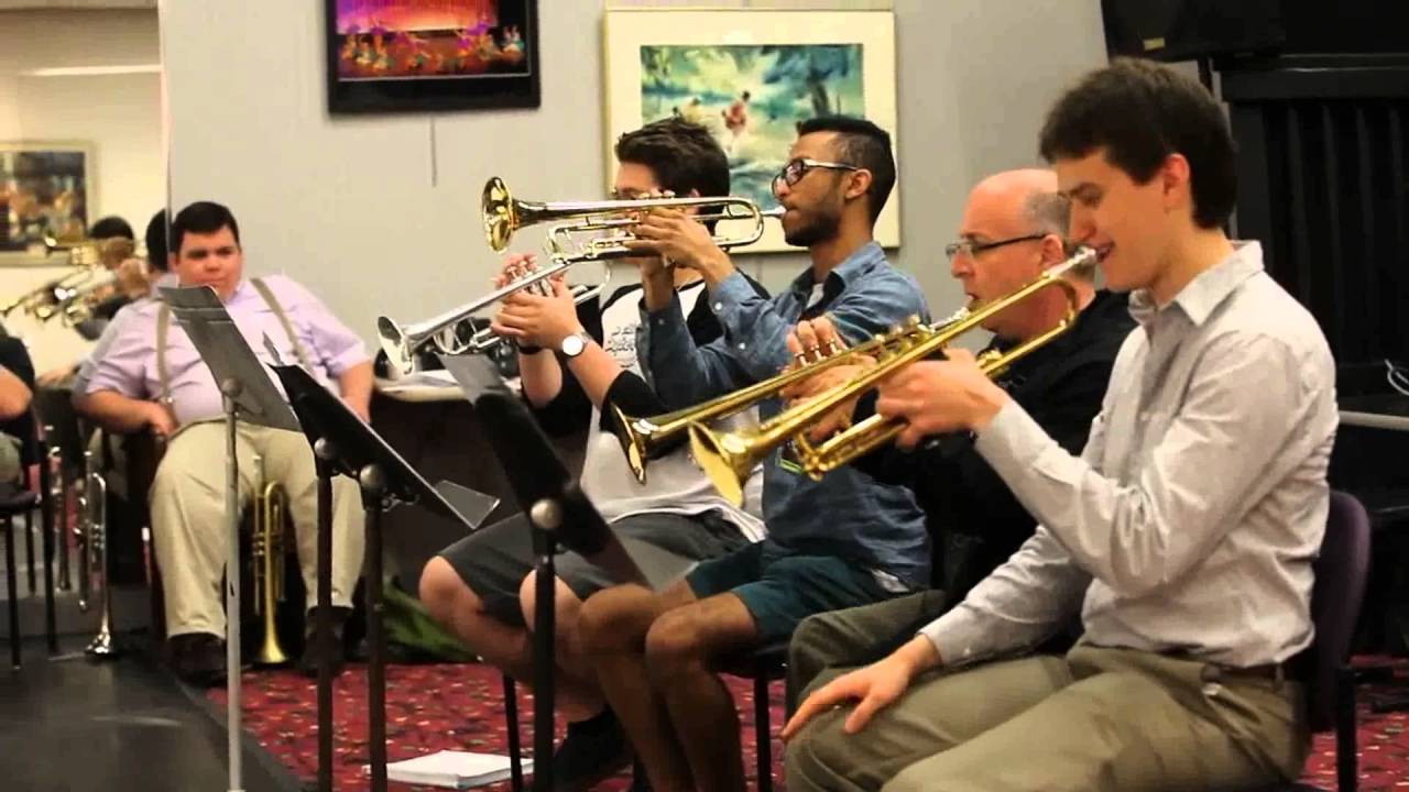 Greg Gisbert teaches a trumpet section at the 2015 CBJTC!1 - YouTube