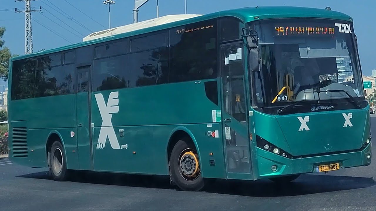 Mercedes Benz Oc500 Mars of Egged on Route 947 Turns from Herzl st. to ...