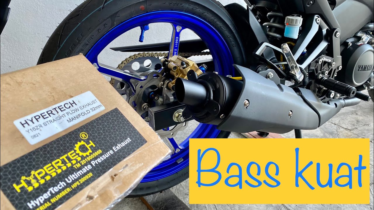 Y16ZR - Hypertech straight flow exhaust - bunyi dibawah paras dibenarkan - YouTube