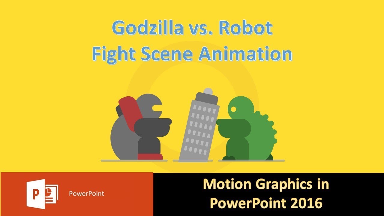 Godzilla Robot Fight Animation in PowerPoint Character Animation - The ...