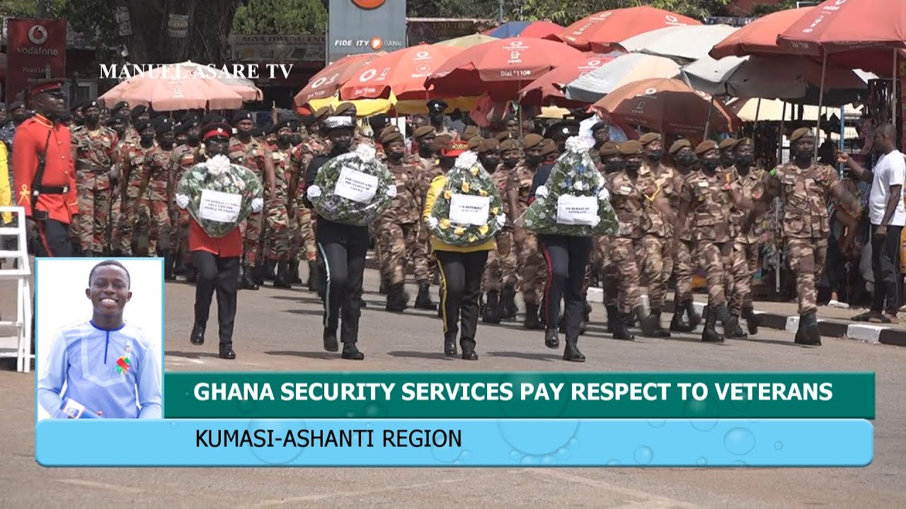 GHANA SECURITY SERVICES PAY RESPECT TO VETERANS - YouTube