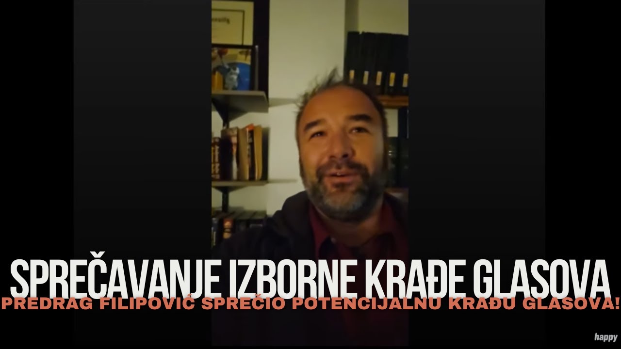 EKSKLUZIVNO - Predrag Filipovic sprecio potencijalnu kradju glasova na ...