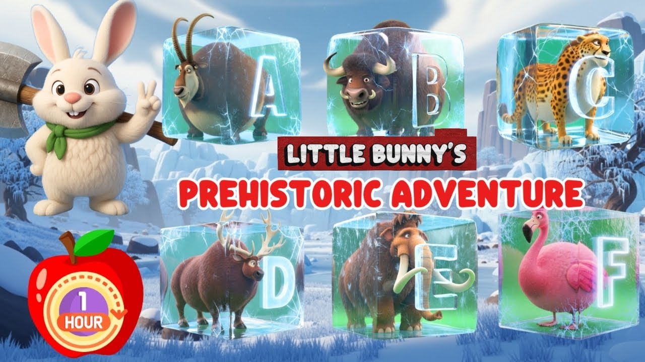 (1 hour) ABC Prehistoric Safari Animal Songs Compilation | Little Bunny ...