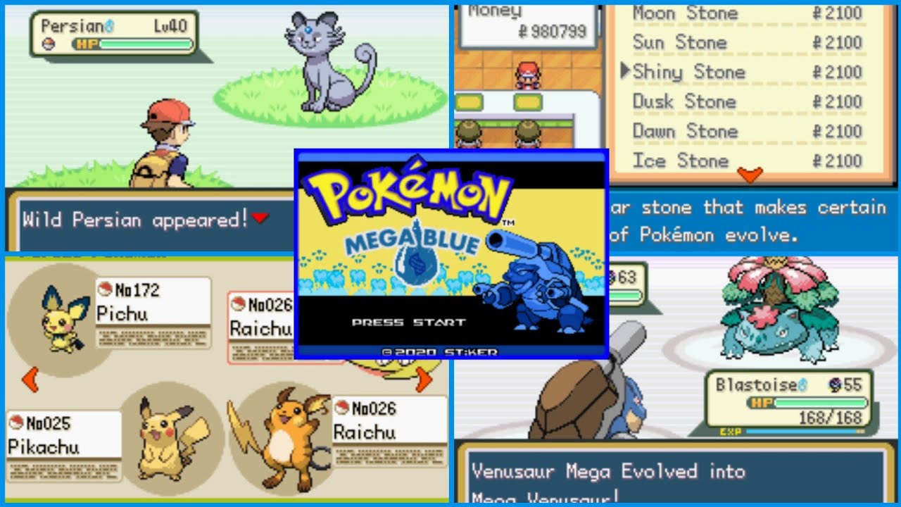 Pokemon Mega Blue Hack Rom Con Megaevolucion, Tipo Hada, Mov y ...