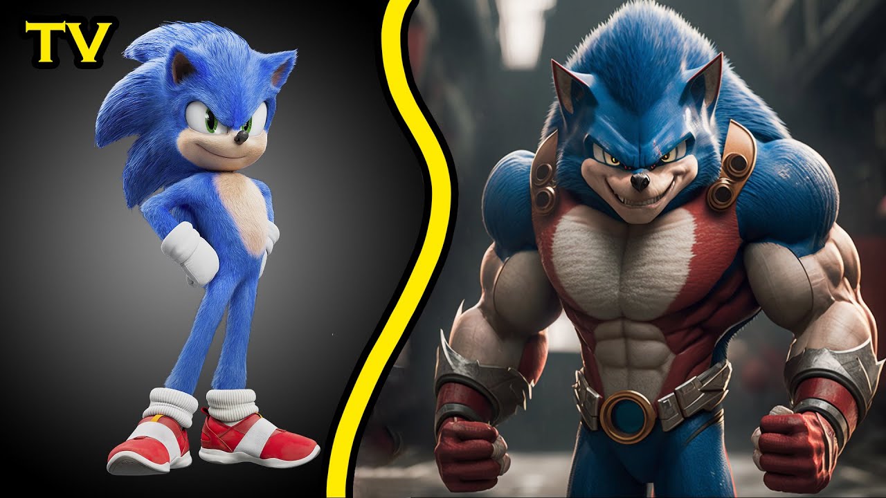 SONIC but MUSCLE-SONIC 💥 All Characters - YouTube