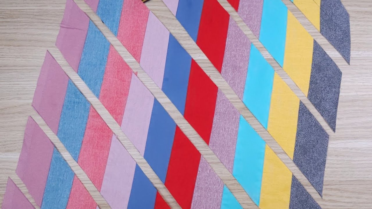 New, beautiful idea. Sewing from strips of fabric. Patchwork for ...