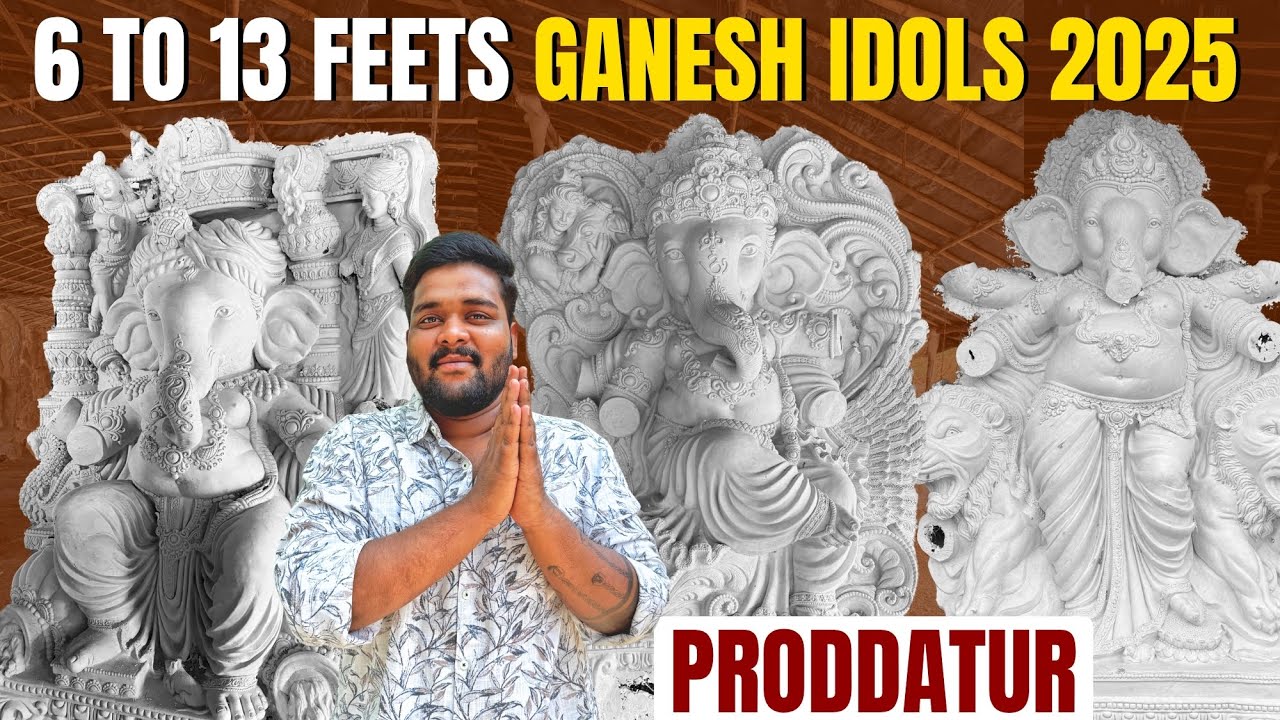 6 to 13 feets ganesh idols 2025 #proddatur ⁠@Nallabothula - YouTube