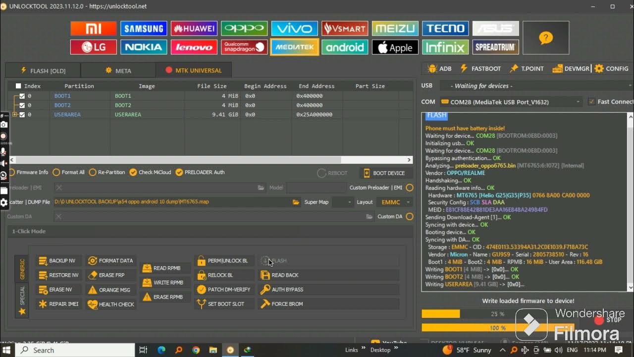 oppo A54 flash fix restart by unlocktool - YouTube