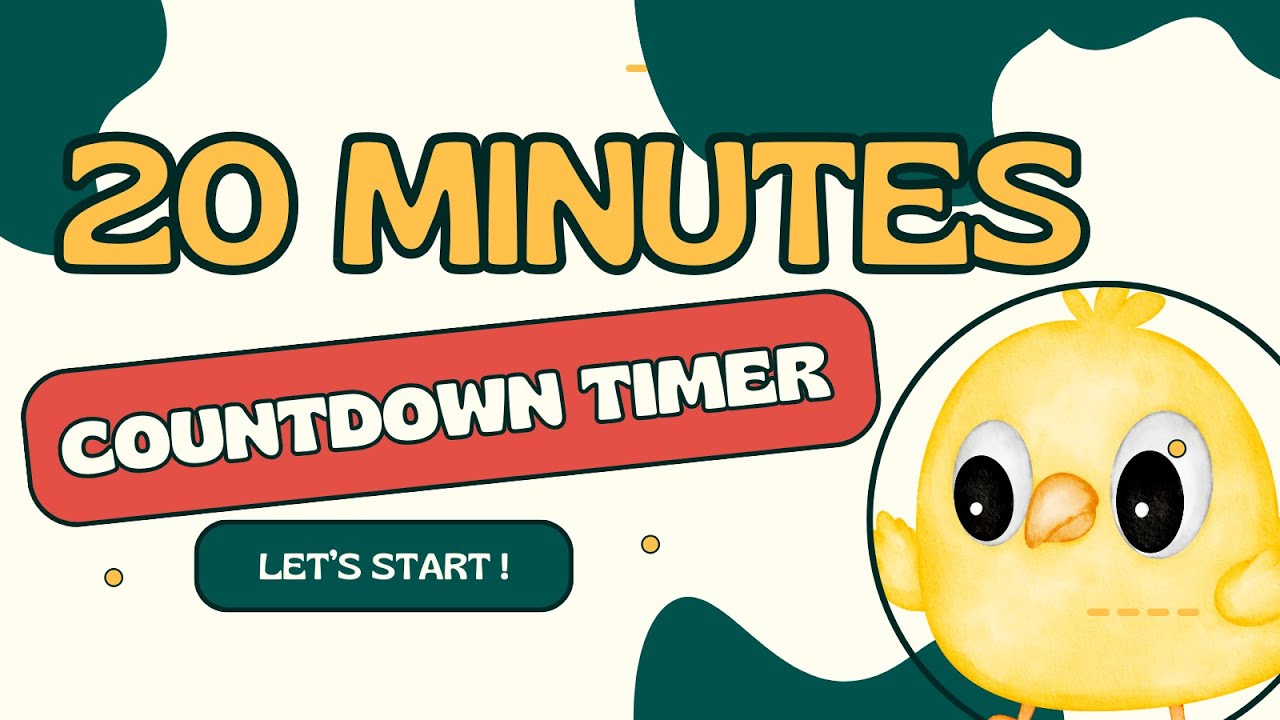 CHICK COUNTDOWN ! 20:00 🐥 Chick timer from 20 minutes to zero in ...