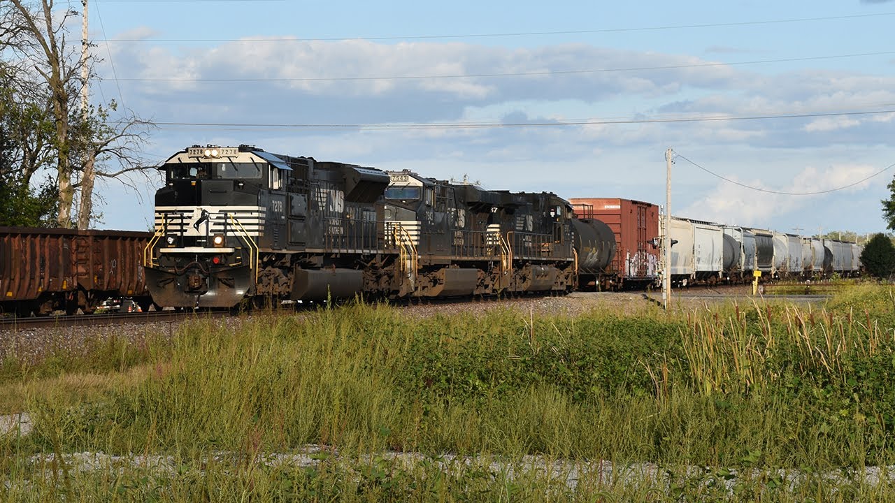 9/22/2021 - NS 7278 (SD70ACU) leads NS 168 - YouTube