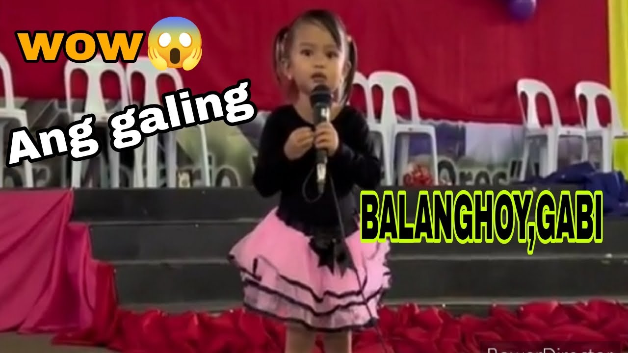 BALANGHOY GABI SAGING KAMOTE(#a cute baby perform song) - YouTube