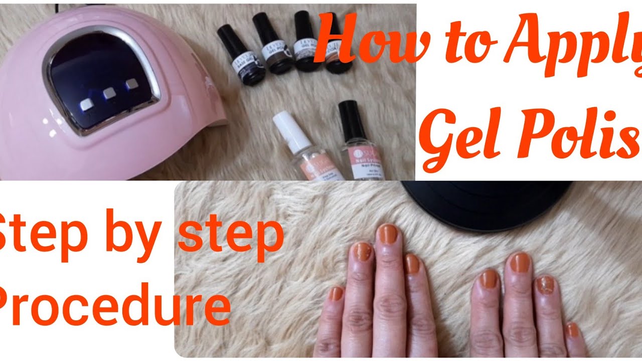 How To Apply Nail Gel Polish 💅Step by Step Procedure | DIY Nail Gel ...