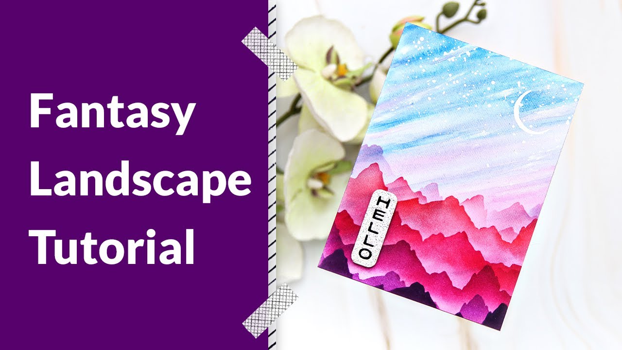 Beginner-Friendly Fantasy Landscape Watercolor Tutorial - YouTube