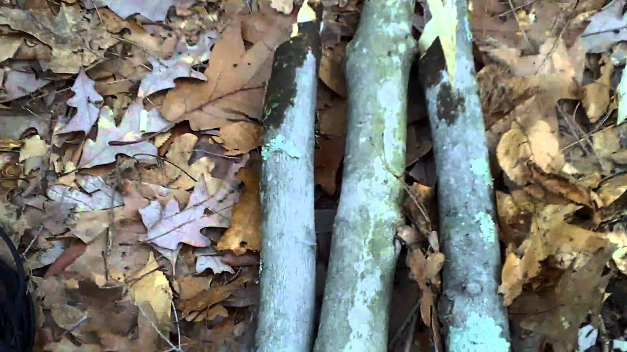 Teepee shelter part 1 of 3 - survival shelter - - YouTube