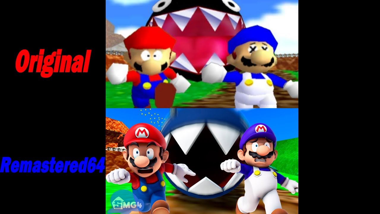 Who Let The Chomp Out Remastered64 and Original Chase Scene Comparison (All Credit goes to @SMG4 ...