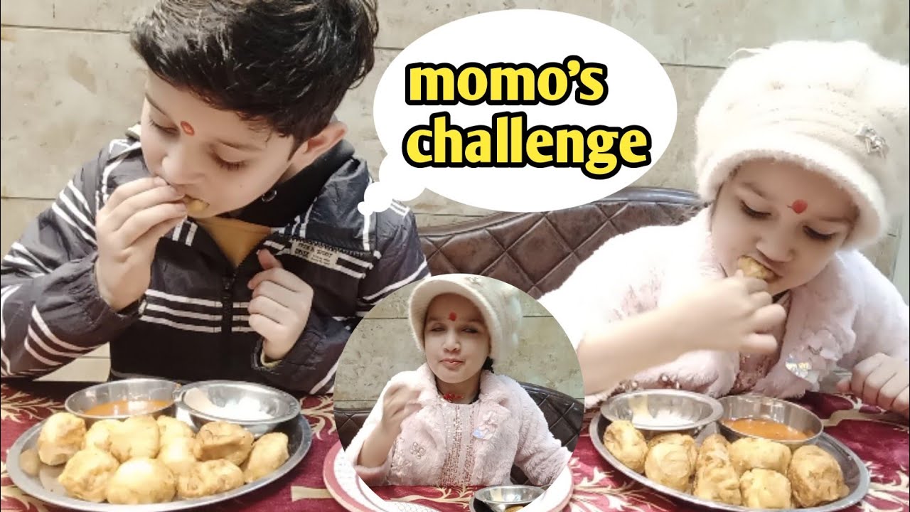 momos eating challenge with my cute sister | momos challenge in 10 ...