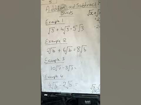 GCSE 9-1 Maths Surds Adding and Subtracting Surds | GCSE 9-1 Maths ...