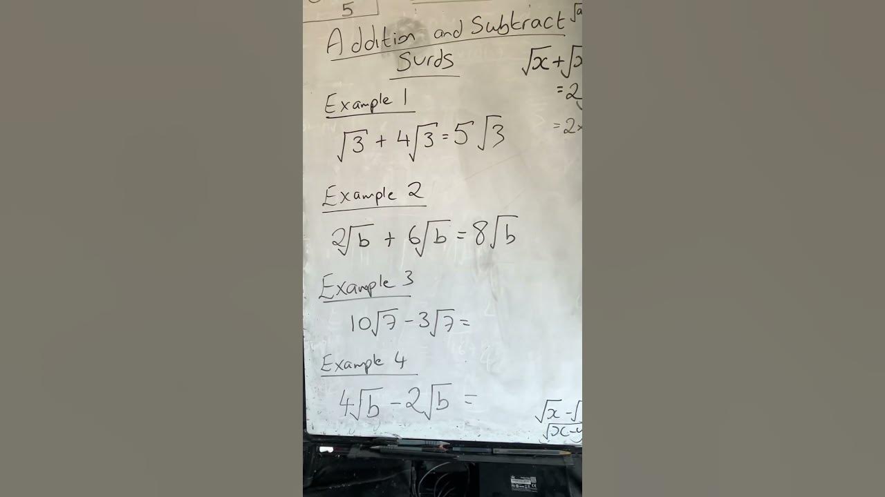 GCSE 9-1 Maths Surds Adding and Subtracting Surds | GCSE 9-1 Maths ...