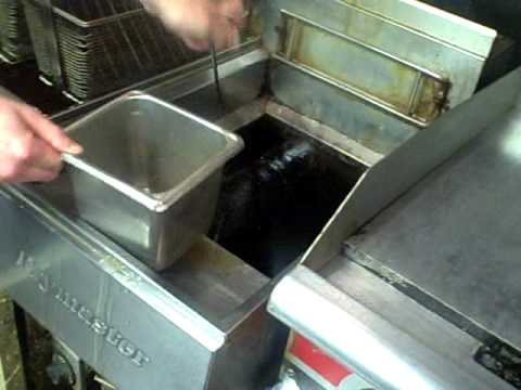 Cleaning fryers with hot DIRTY grease- the conventional way PART 3 ...