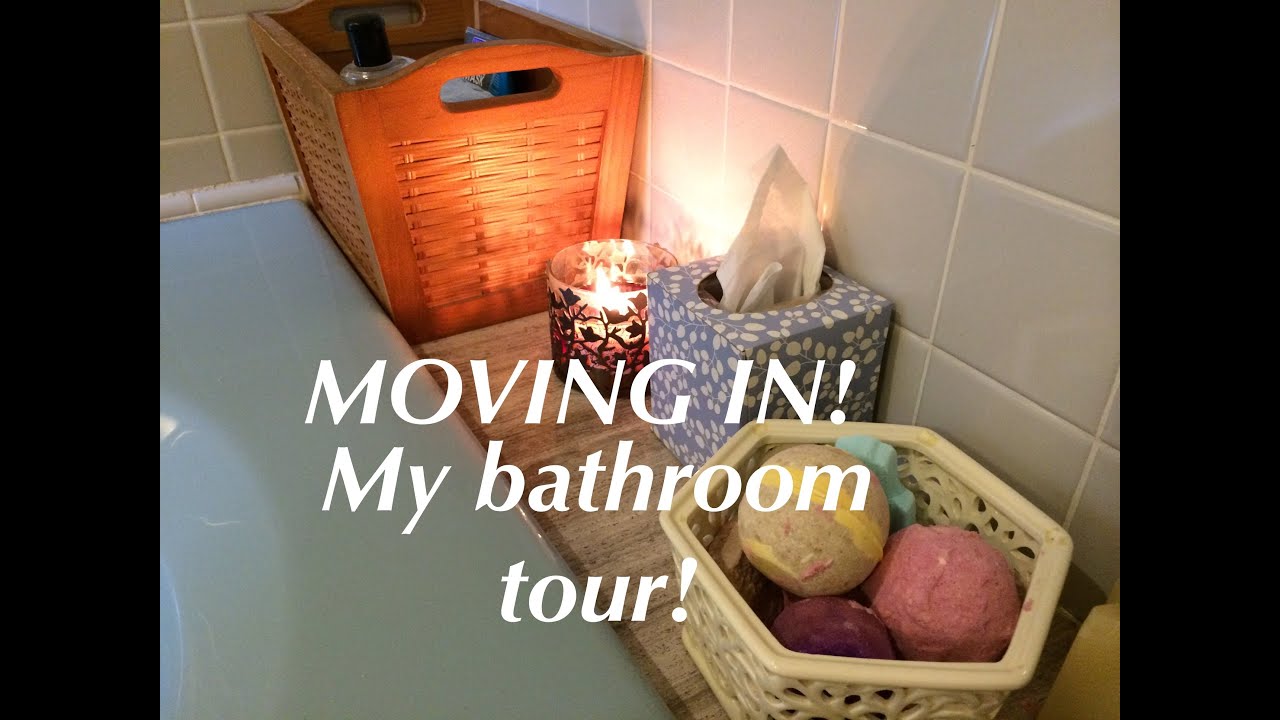 Moving in! My bathroom tour! - YouTube