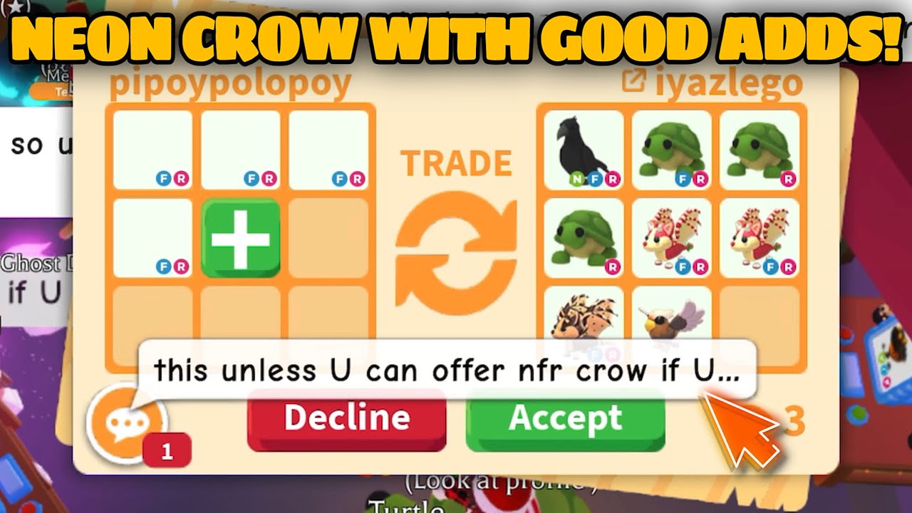 GOOD TRADE?!🤔🤔 THEY OFFERED NEON CROW WITH VERY GOOD ADDS FOR MY 4 ...