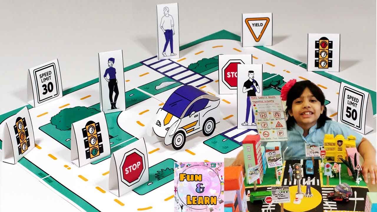 3D model of road safety | Traffic signs and traffic rules - YouTube