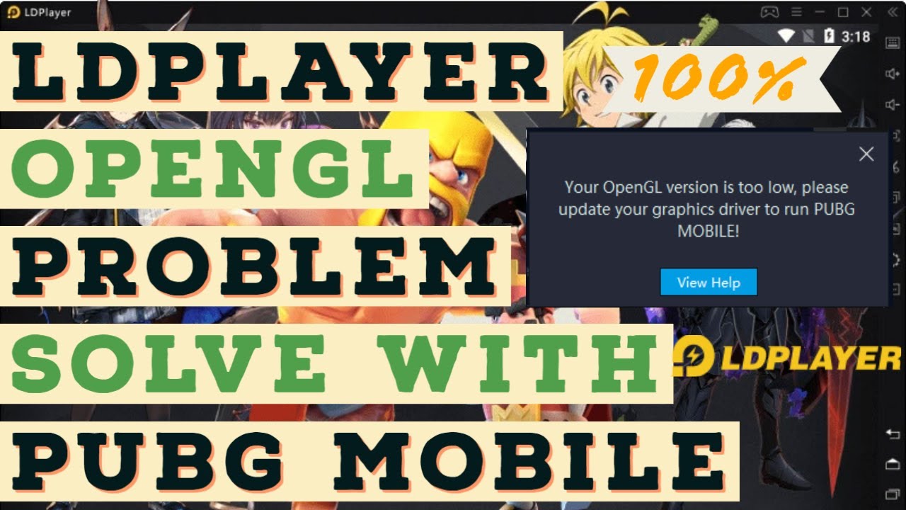 LDplayer 4.0 and 3.0 OpenGL Problem Solve Run Pubg mobile 100% - YouTube