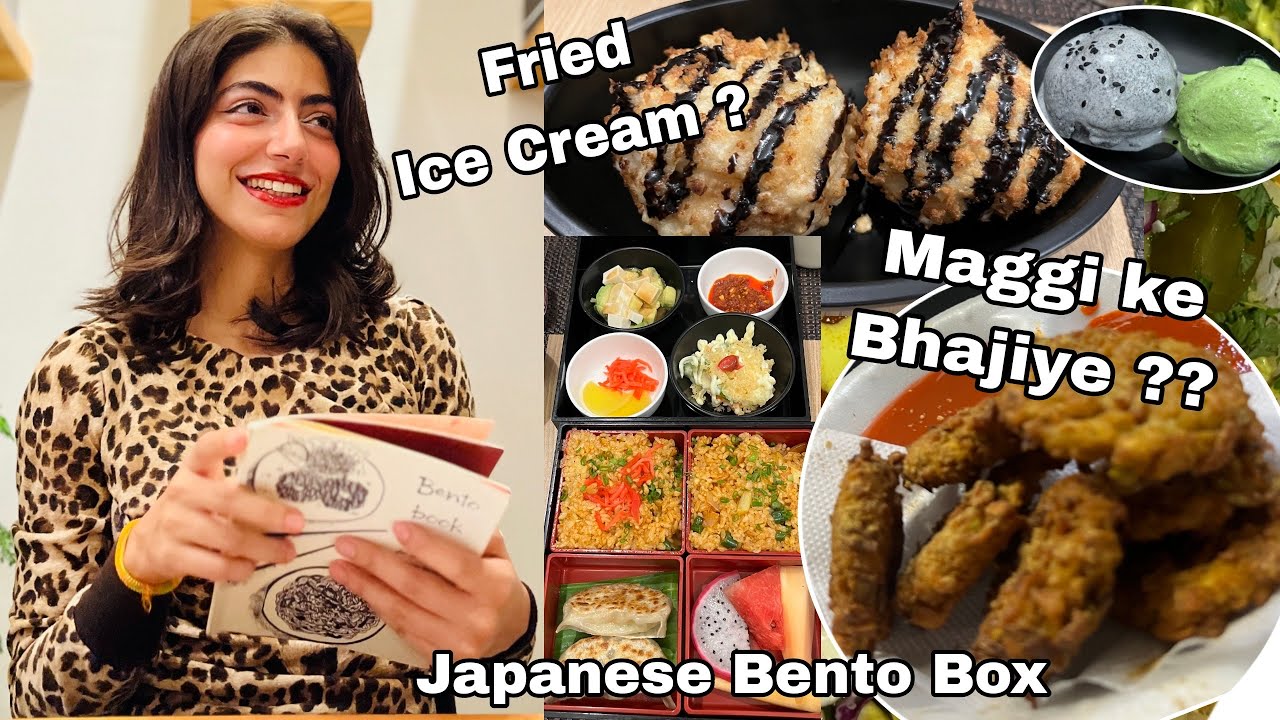 First Time Trying Weird Street Food (Maggi Bhajiya,Fried Ice cream ...