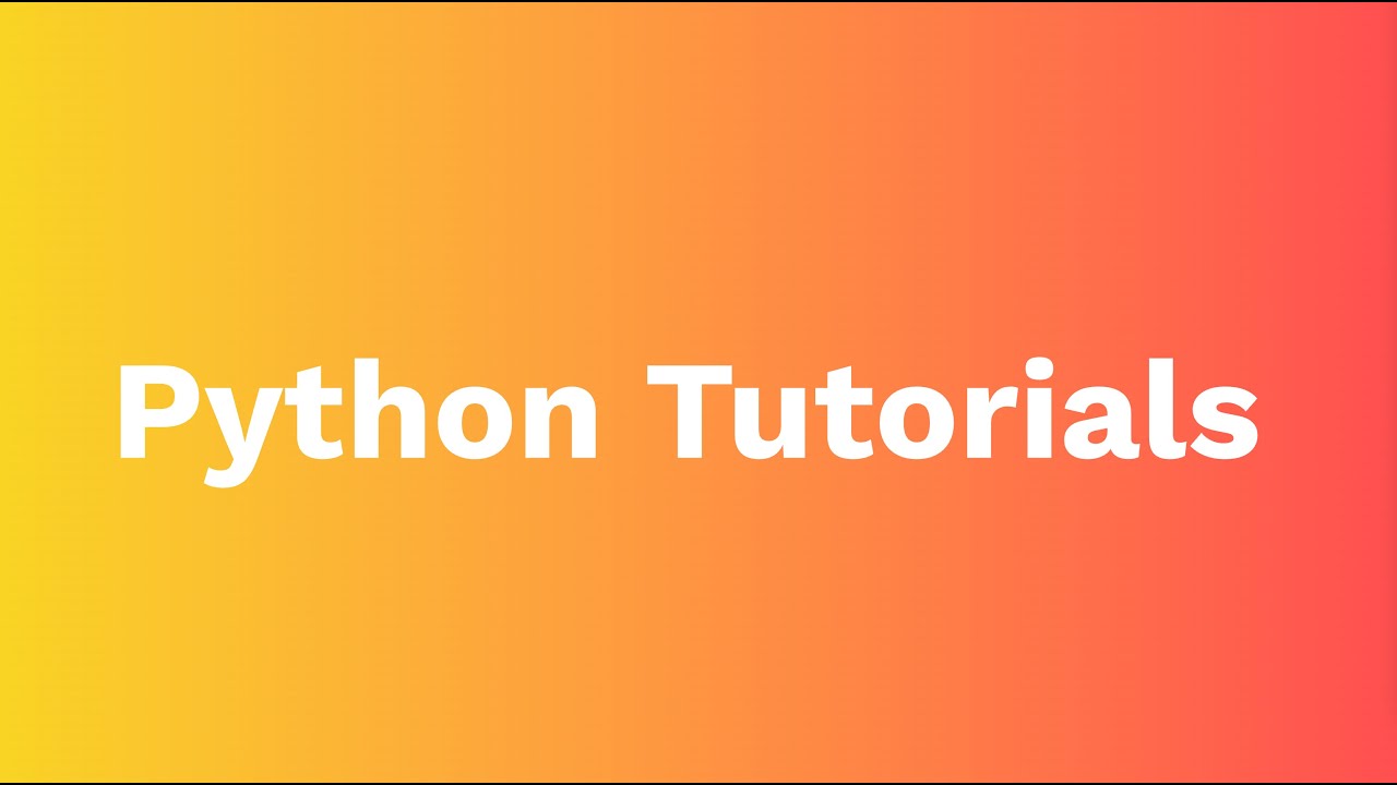 Python Tutorials Your First Steps Into Coding Youtube 1309