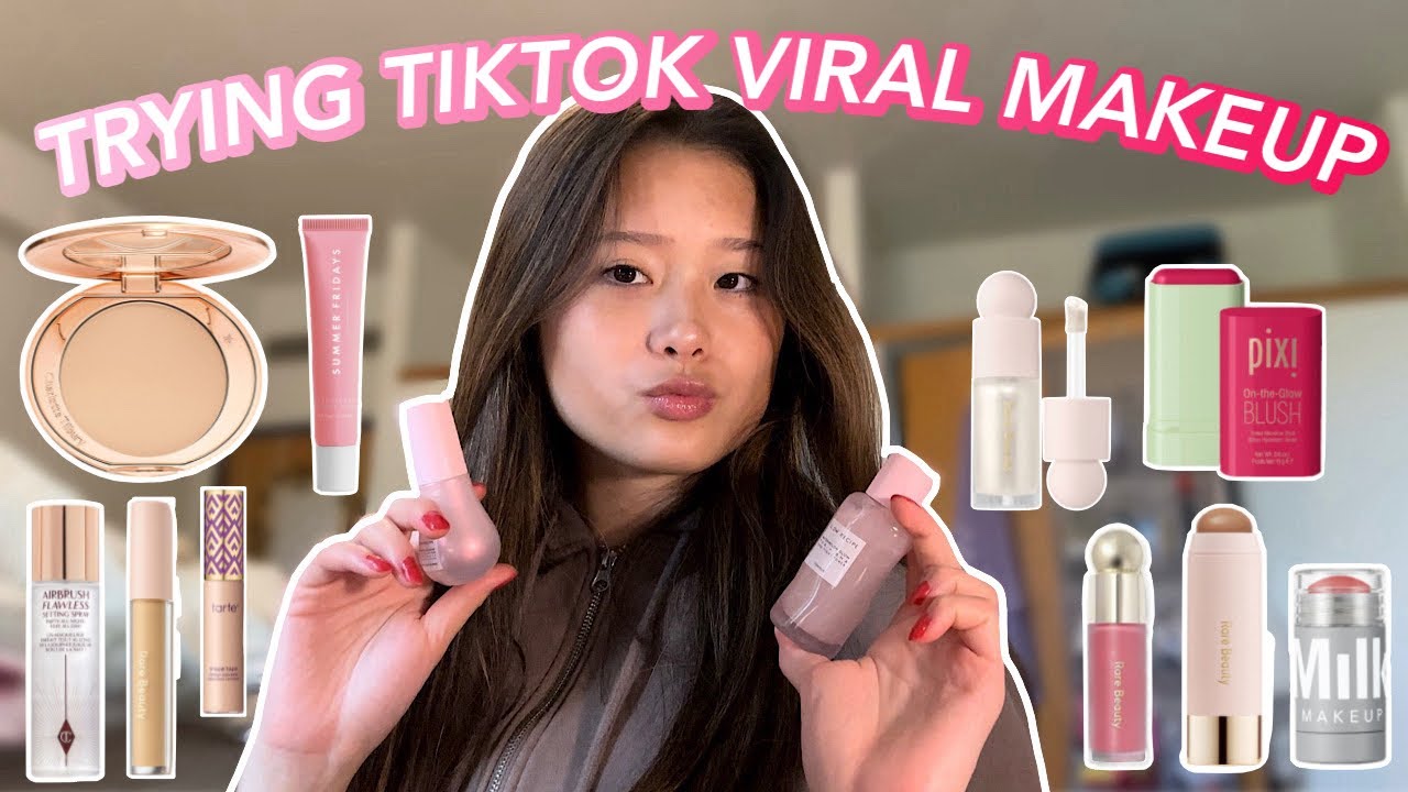 doing my makeup using only TIKTOK VIRAL PRODUCTS - YouTube