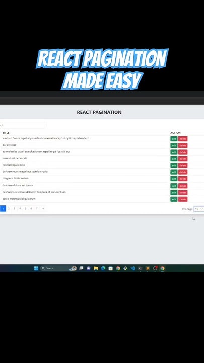 Better and easy way to implement pagination in your react application - YouTube