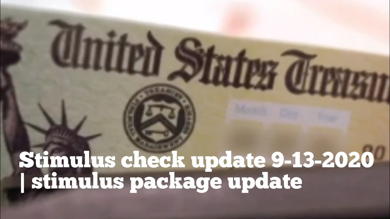 Stimulus check update 9-13-2020 | stimulus package update - YouTube