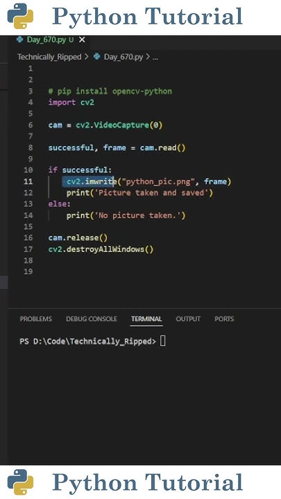 Take Webcam Photos with Python | Python Tutorial - YouTube