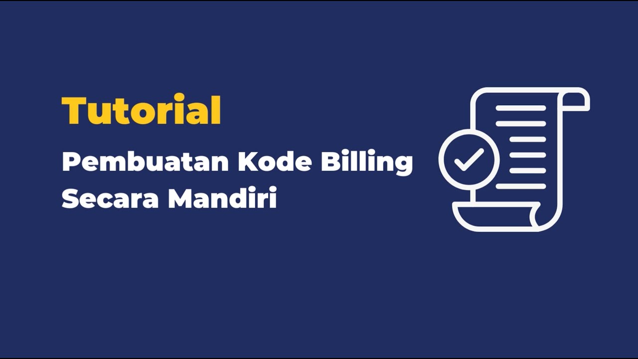 Cara Buat Kode Billing Secara Mandiri | Tutorial Lengkap - YouTube