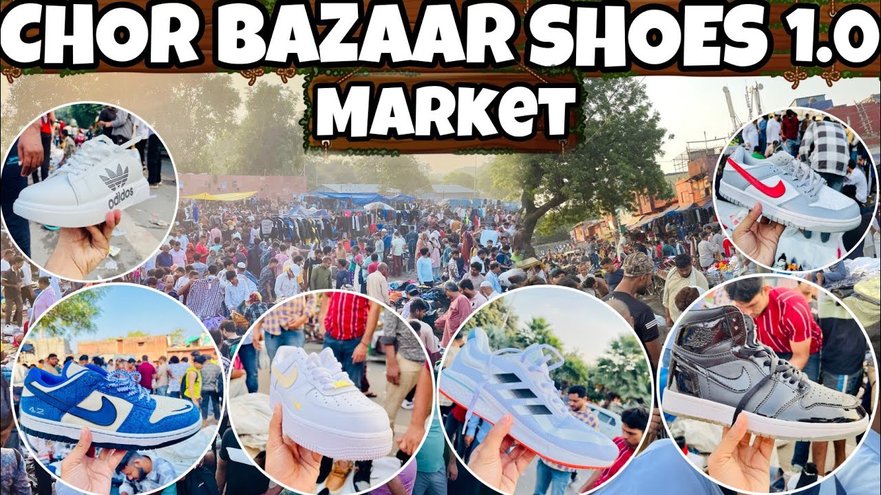 Chor Bazaar Shoes Market 1.0 🔥2024 Jama Masjid I Chor Bazaar Shoes ...
