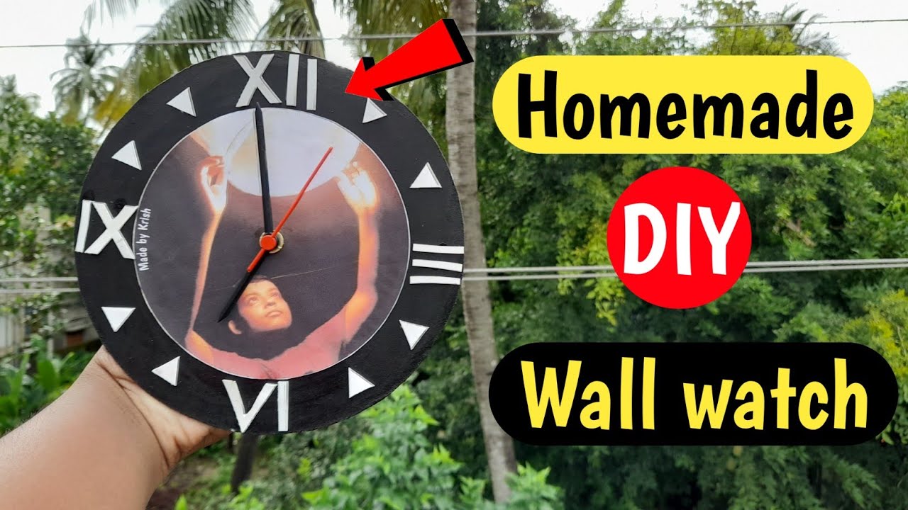 How to make watch || How to make gift watch || DIY Homemade wall watch ...