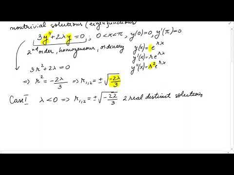 Diff. Eq.: Eigenvalues and Eigenfunctions problem - YouTube