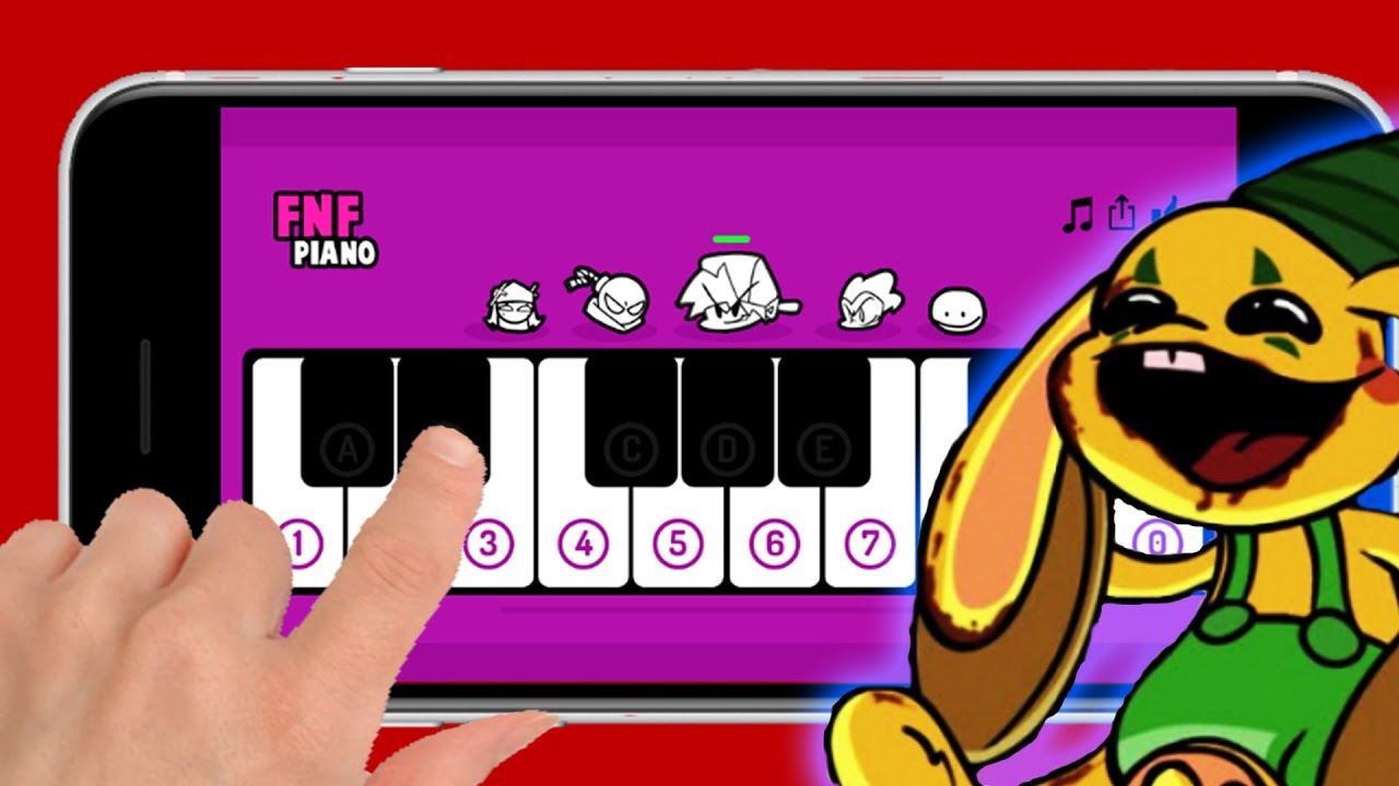 FNF VS Bunzo Bunny | Musical Memory | How to play on FNF piano | Easy ...