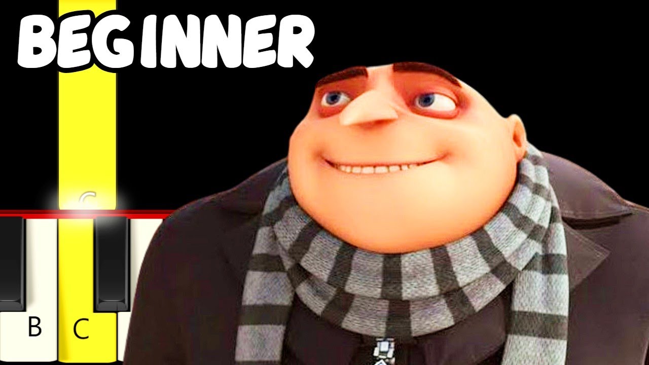 Happy Gru - Despicable me - Fast and Slow Piano Tutorial - Beginner ...