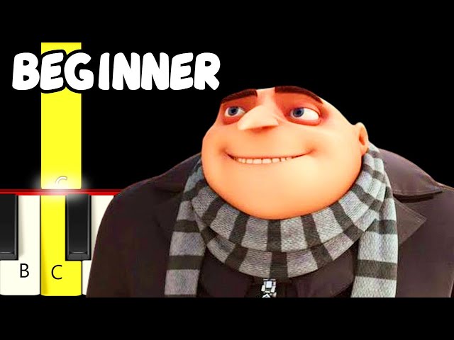 Happy Gru - Despicable me - Fast and Slow Piano Tutorial - Beginner ...